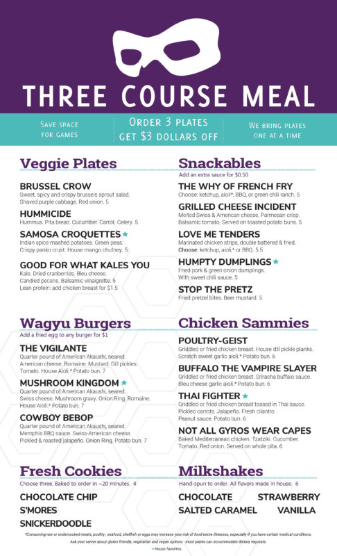 GASTROPUB MENUS | Vigilante Gastropub & Games