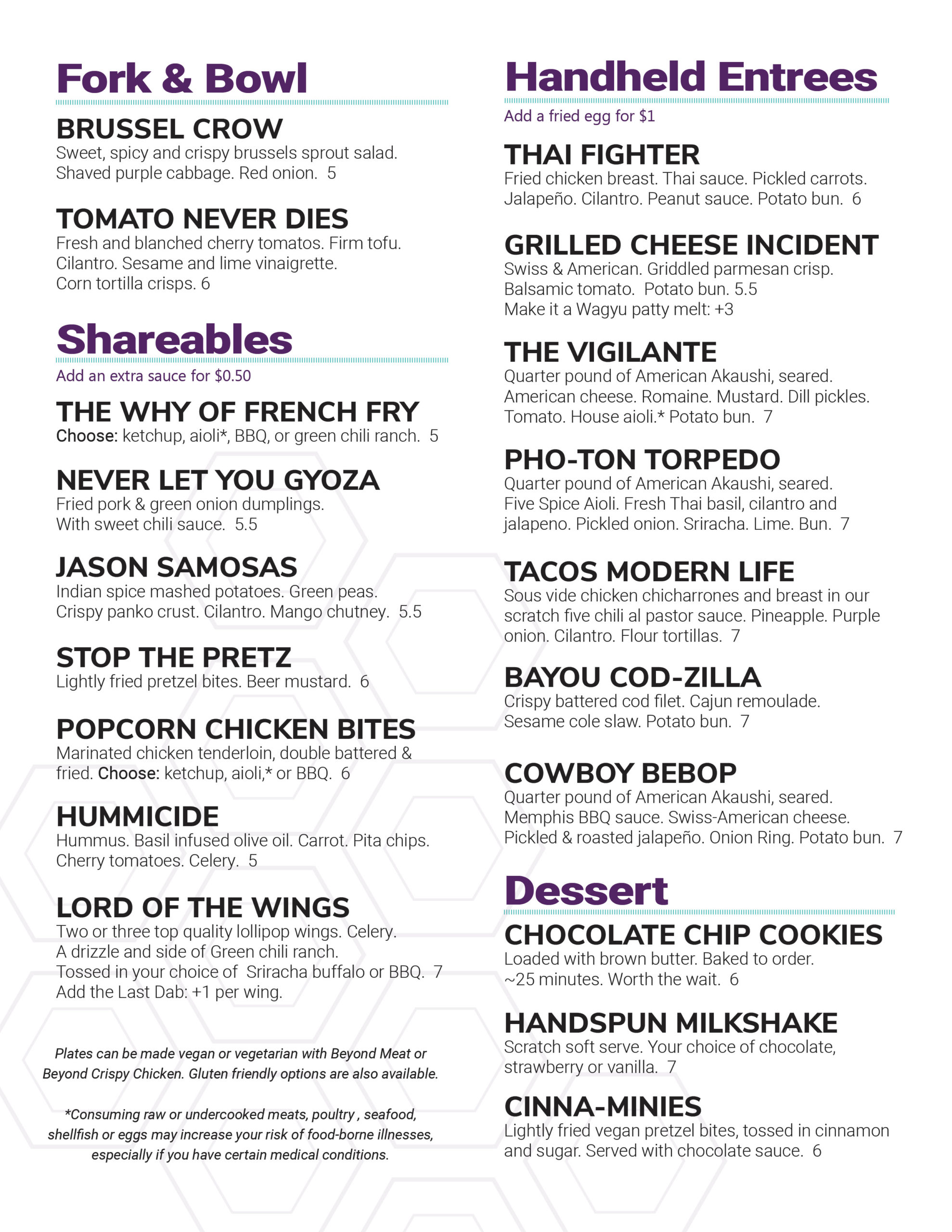 GASTROPUB MENUS | Vigilante Gastropub & Games
